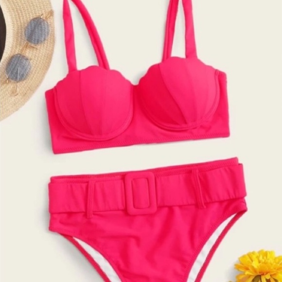 Swim | Scallop Shell Trim High Waisted Bikini | Poshmark